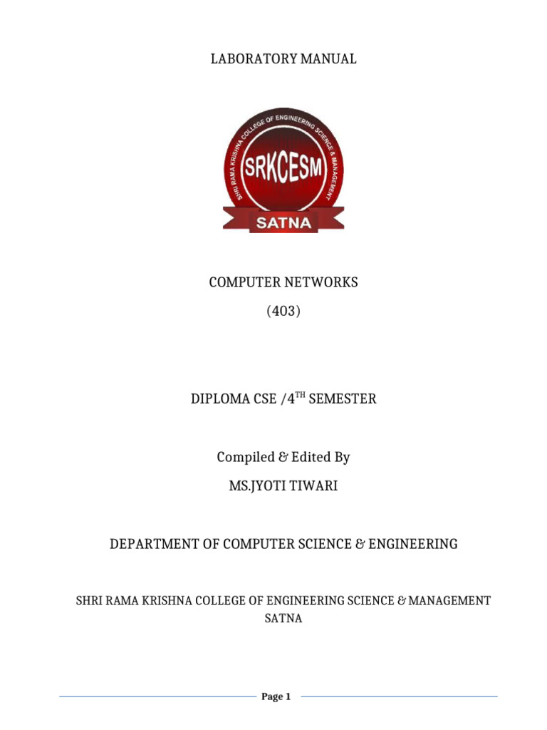LABORATORY MANUAL POLY 4 CN | PDF | Computer Network | Wireless Lan
