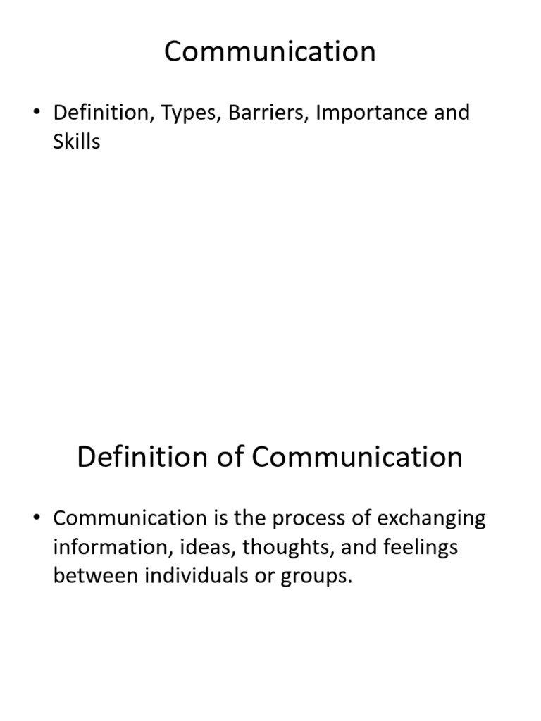 Communication Presentation | PDF