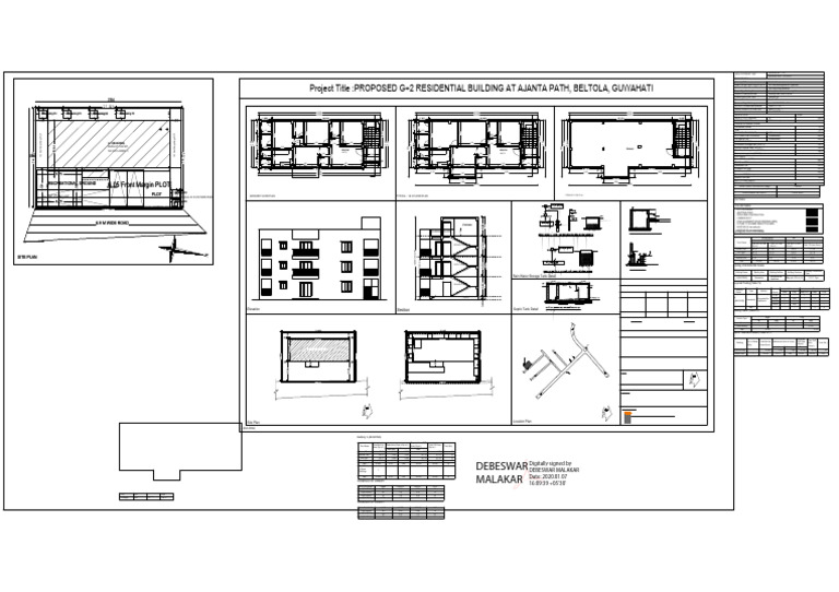 Proposed G+2 Residential Building Plans | PDF