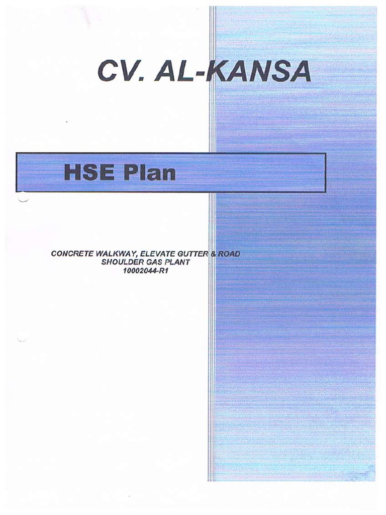 HSE Plan CV Alkansa | PDF