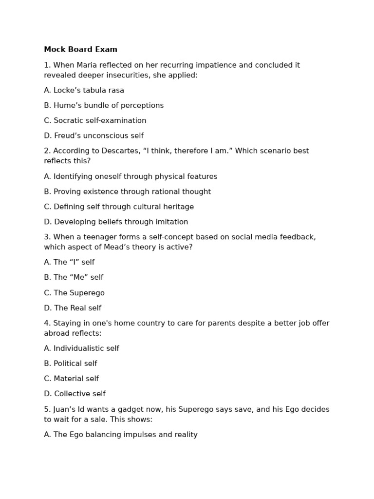 Mock Board Exam Answer Key | PDF | Greenhouse Gas | Communication