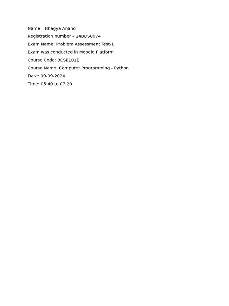 Python Assesment Test | PDF