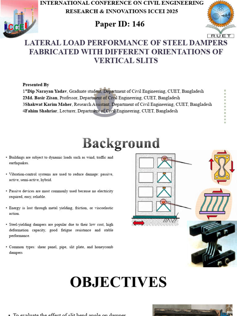 Vertical Slits Damper ppt | PDF | Strength Of Materials | Earthquake ...