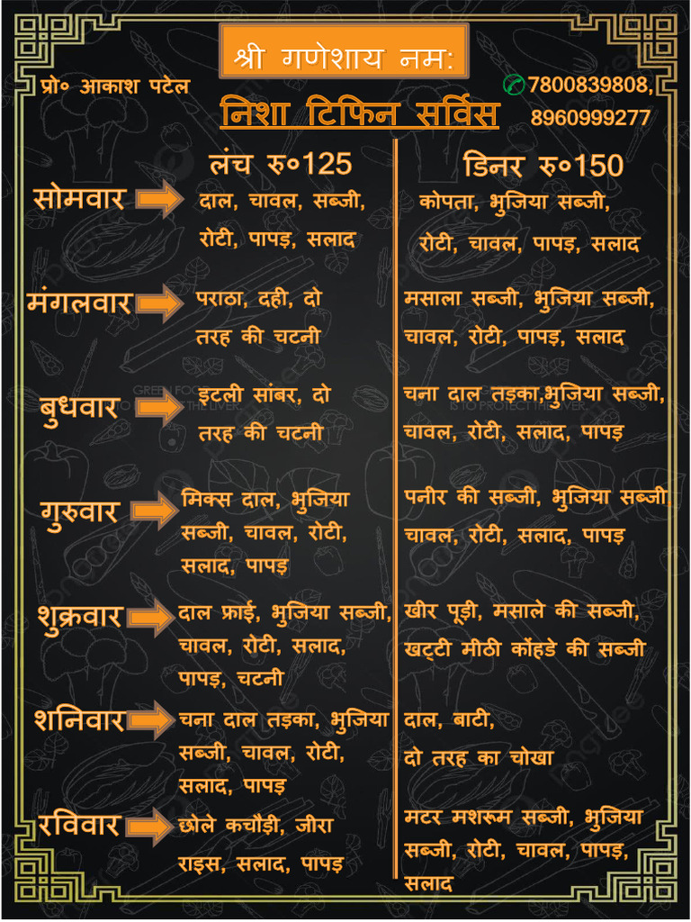 Nisha Tifin Services | PDF