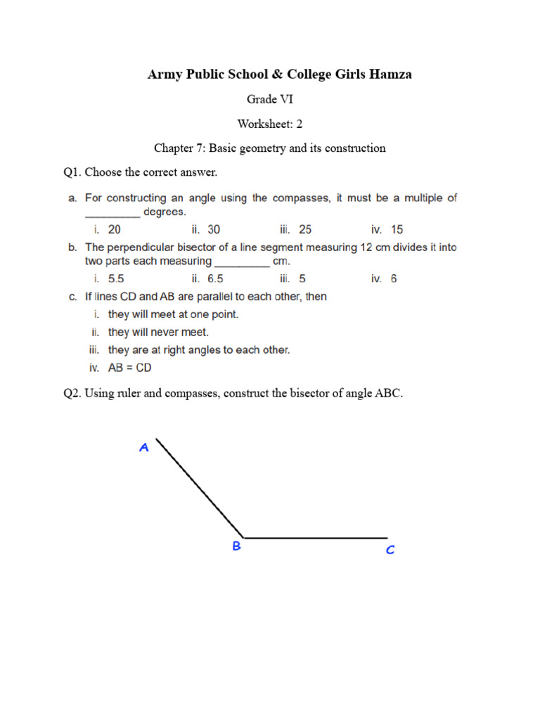 Worksheet 2 Grade 6 | PDF