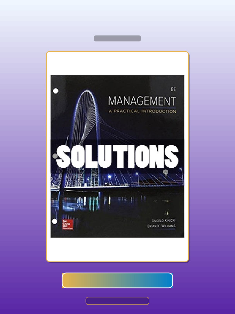 Test Bank for Management 8 Ed Kinicki | PDF | Textbook | Information