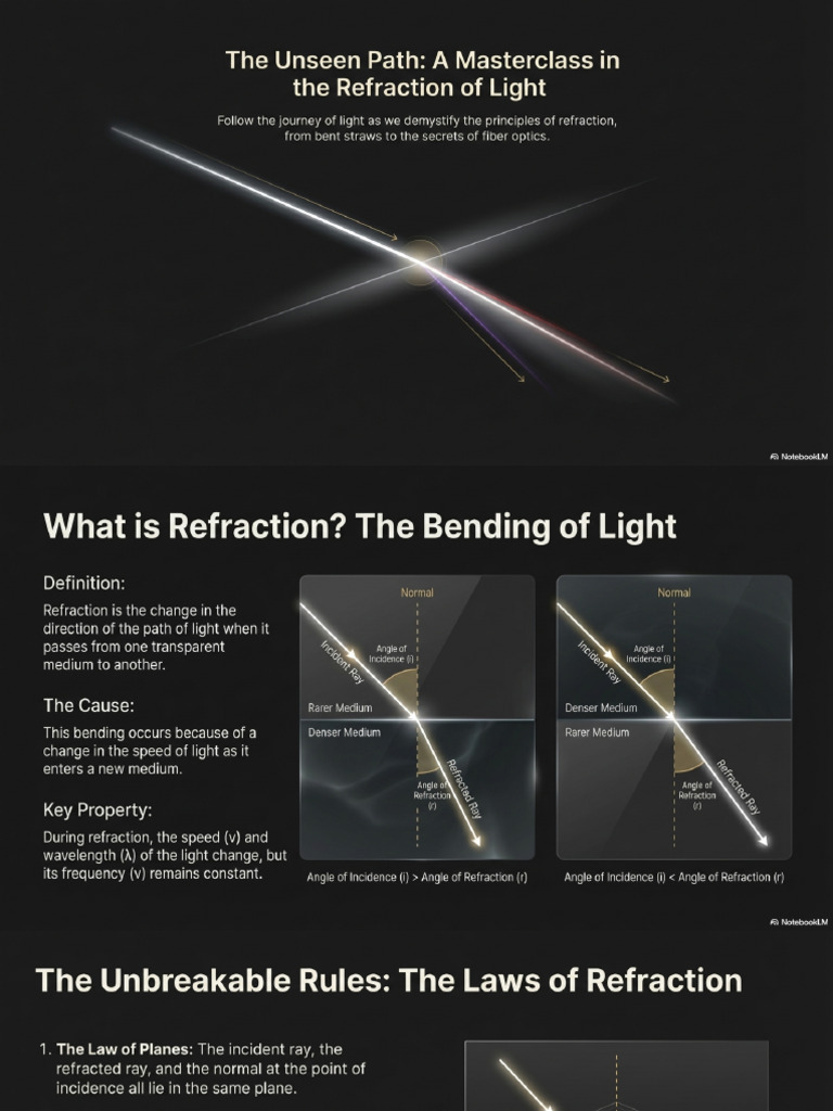 Refraction A Masterclass in Light | PDF