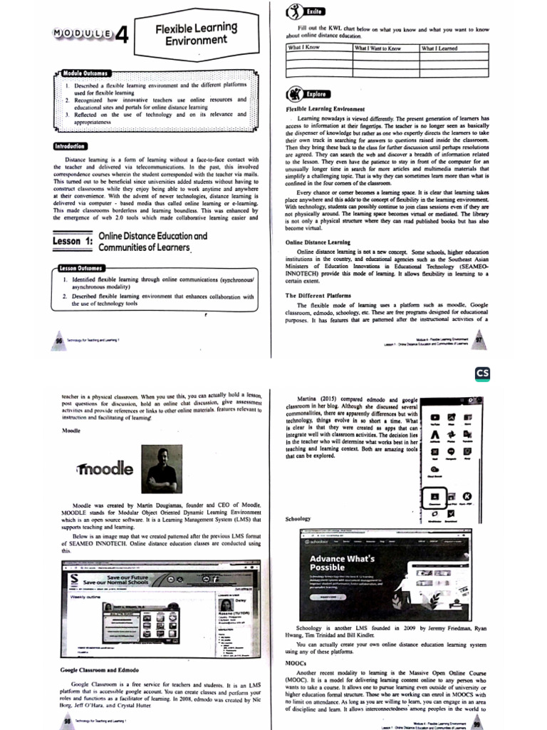 Module 4 Flexible Learning Environment | PDF
