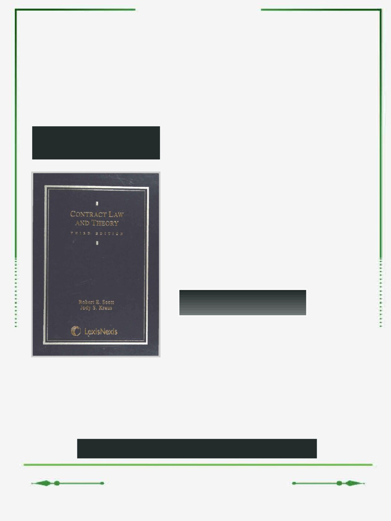 Contract Law and Theory Third Edition Robert E. Scott ebook complete ...
