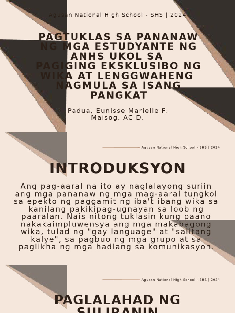 Brown Beige Modern Geometric Thesis Defense Presentation | PDF