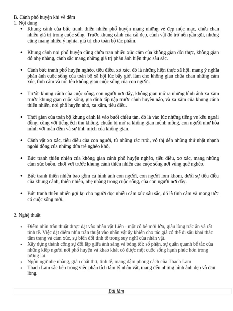 Canh Pho Huyen Ve Dem | PDF