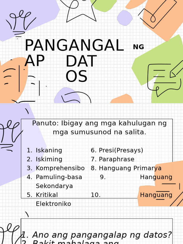 Aralin 4 Pangangalap NG Datos | PDF