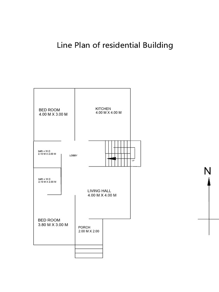 Residential Building Line Plan | PDF
