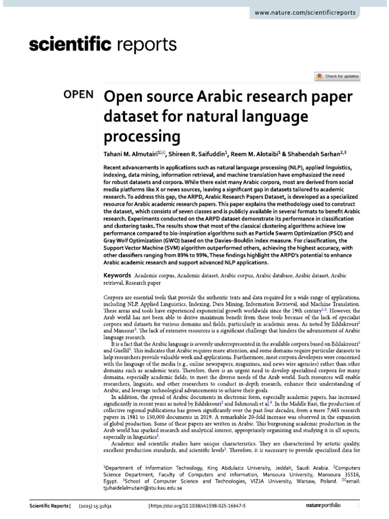 Open Source Arabic Research Paper | PDF