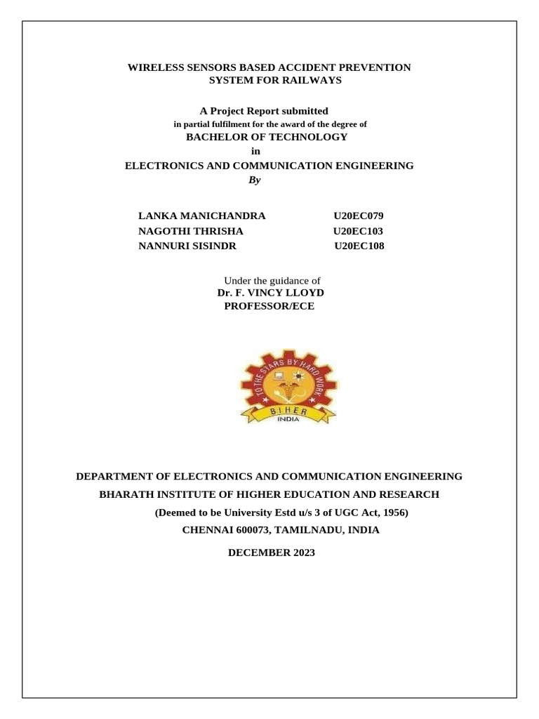 Train Project File | PDF | Microcontroller | Wireless Sensor Network