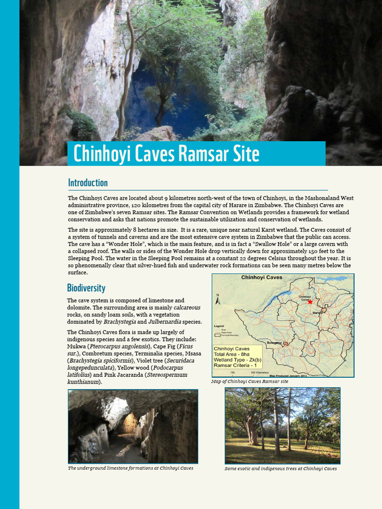 Chinhoyi Caves: Zimbabwe's Natural Wonder | PDF | Underwater Diving | Cave