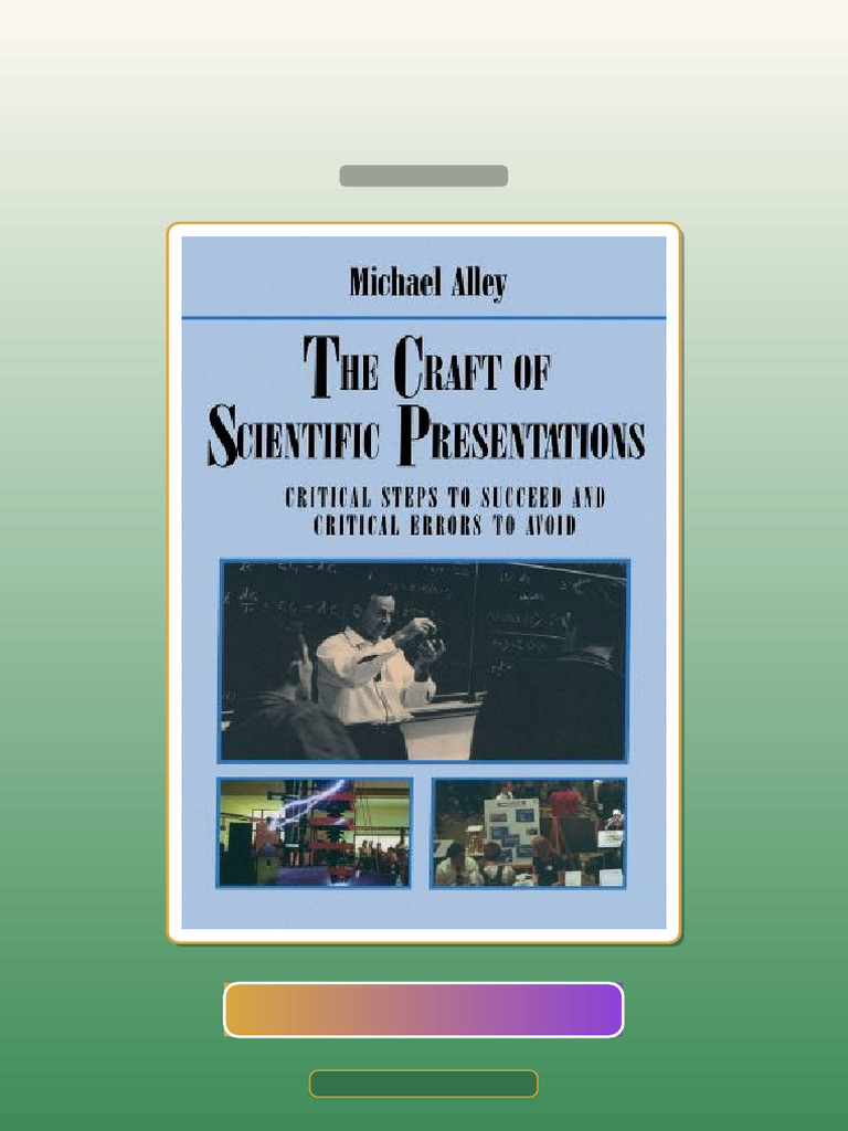 Test Bank for the Craft of Scientific Presentations Critical Steps to ...