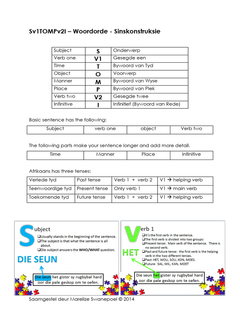 Stompi Woordorde Worksheet 1 | PDF
