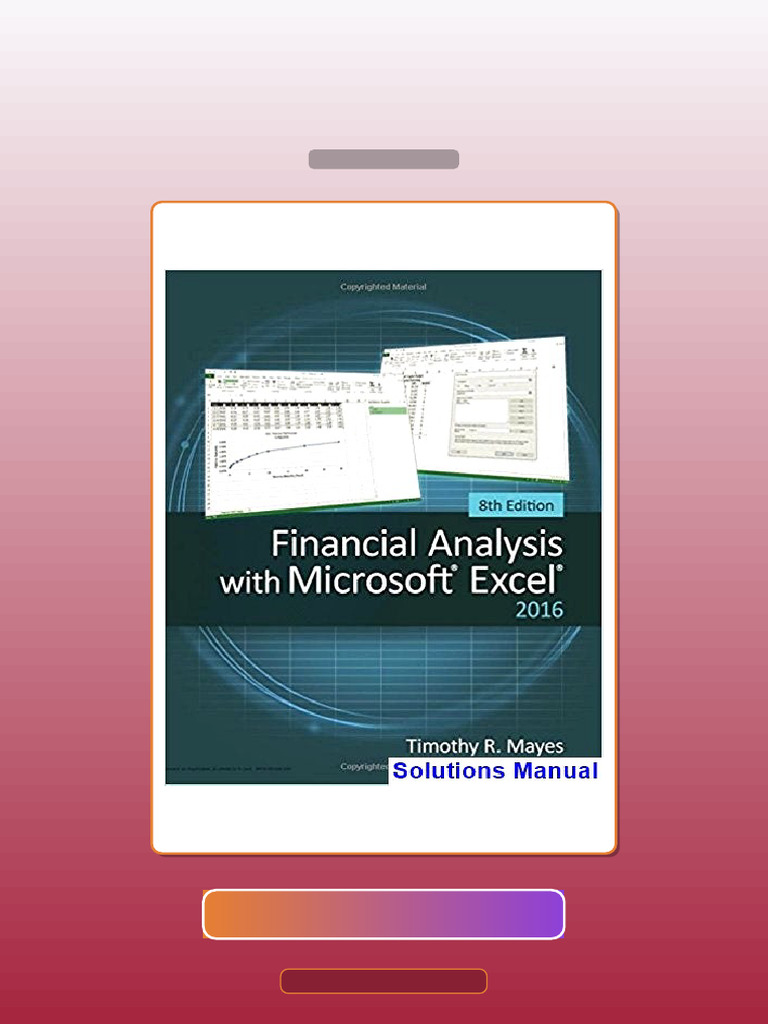 Test Bank for Financial Analysis With Microsoft Excel 2016 8th Edition ...
