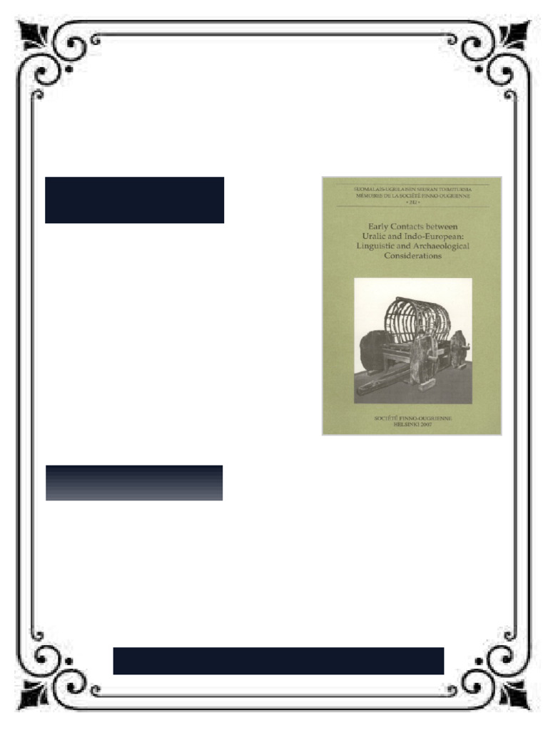 Early Contacts between Uralic and Indo European Linguistic and ...