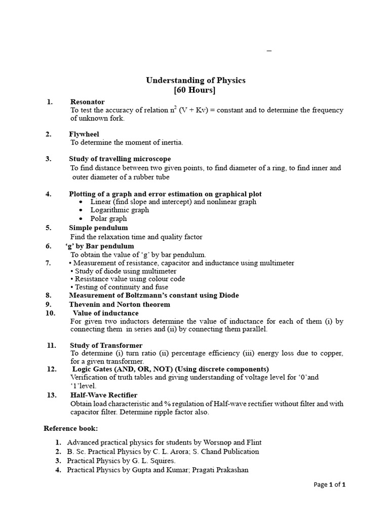 Minor B.sc Physics Understanding of Physics | PDF | Inductance | Rectifier