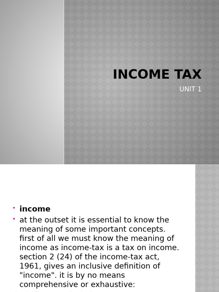 Income Tax Study Material | PDF