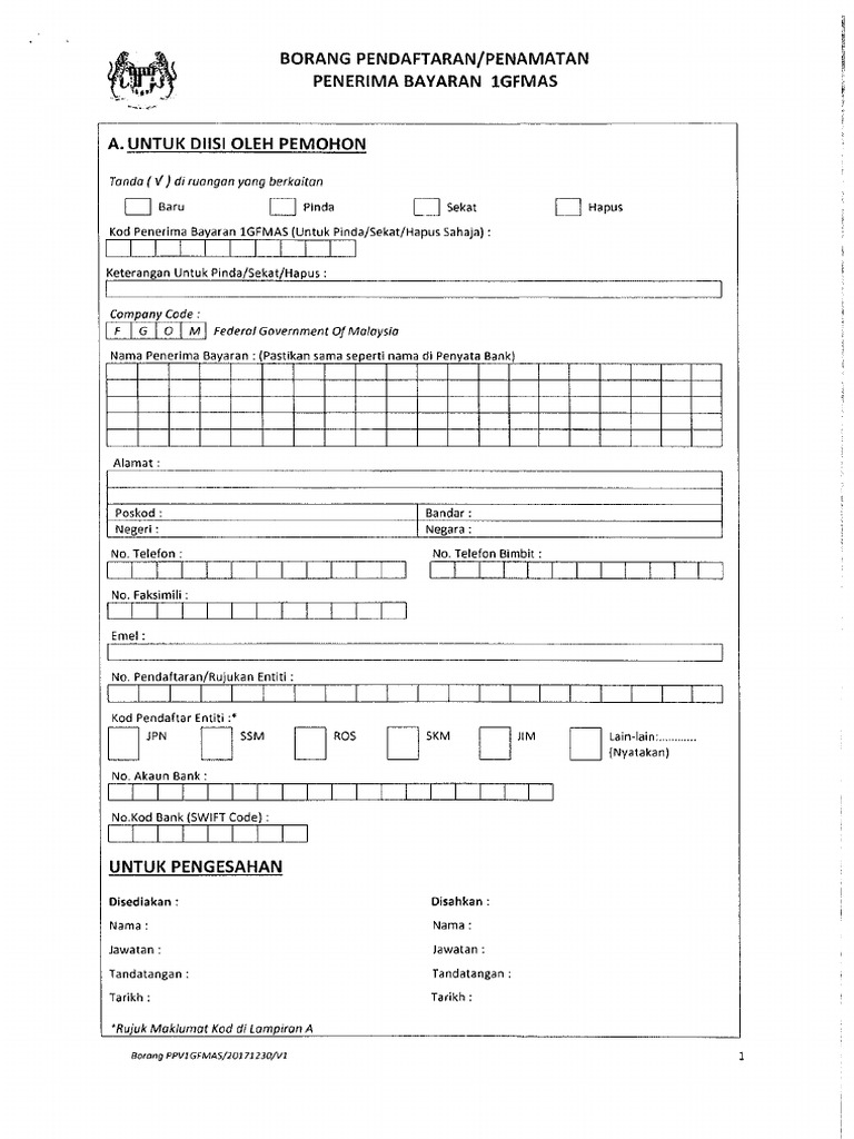 Borang_eVendor | PDF