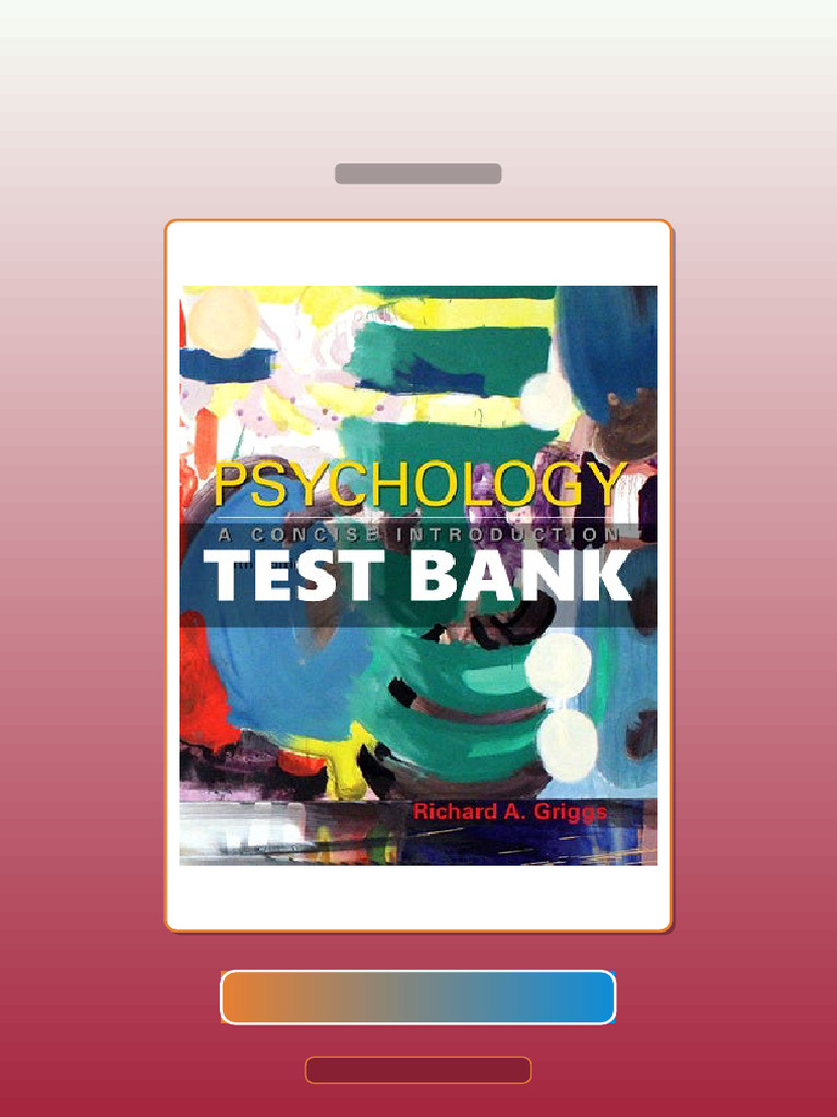 Test Bank for Psychology a Concise Introduction 5th Edition Griggs ...