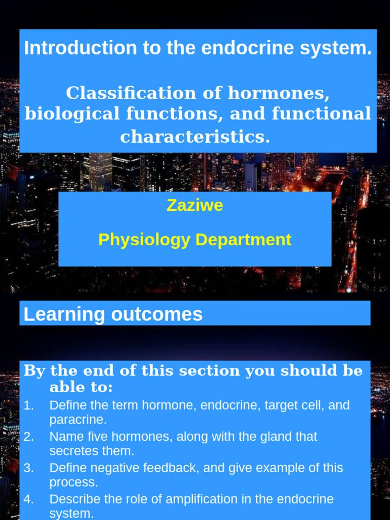 1 Introduction to the Endocrine System | PDF | Hormone | Endocrine System