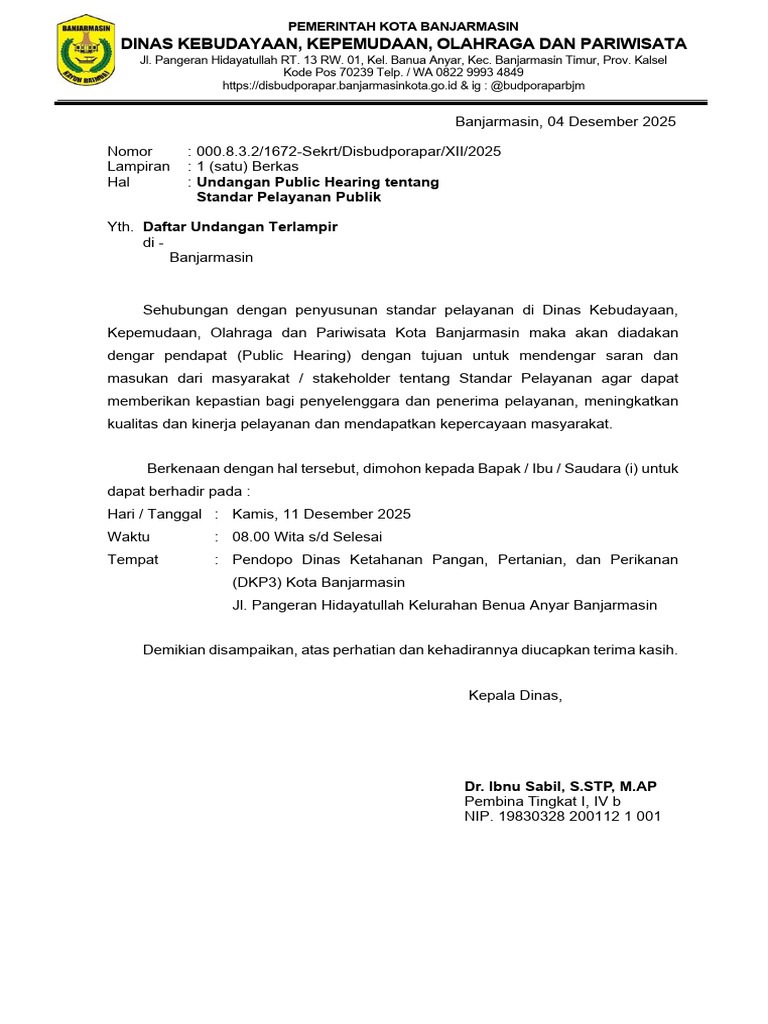 Surat Permintaan Data 2025 Master | PDF