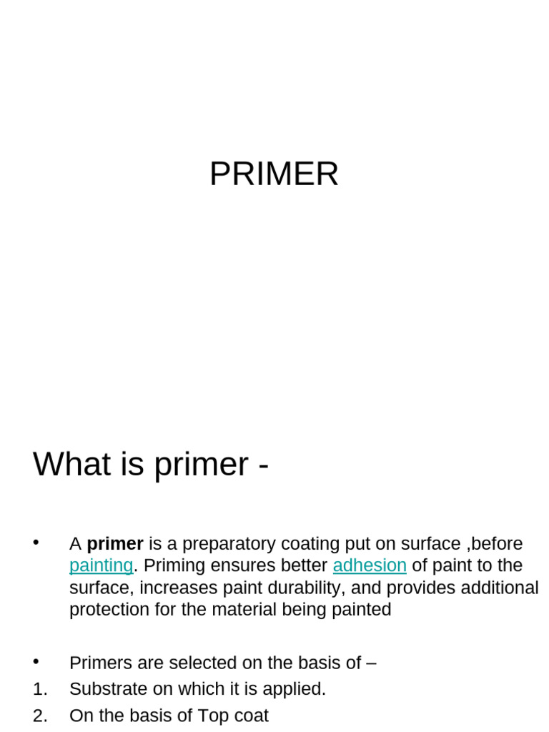 Water Based Primer | PDF | Paint | Paintings