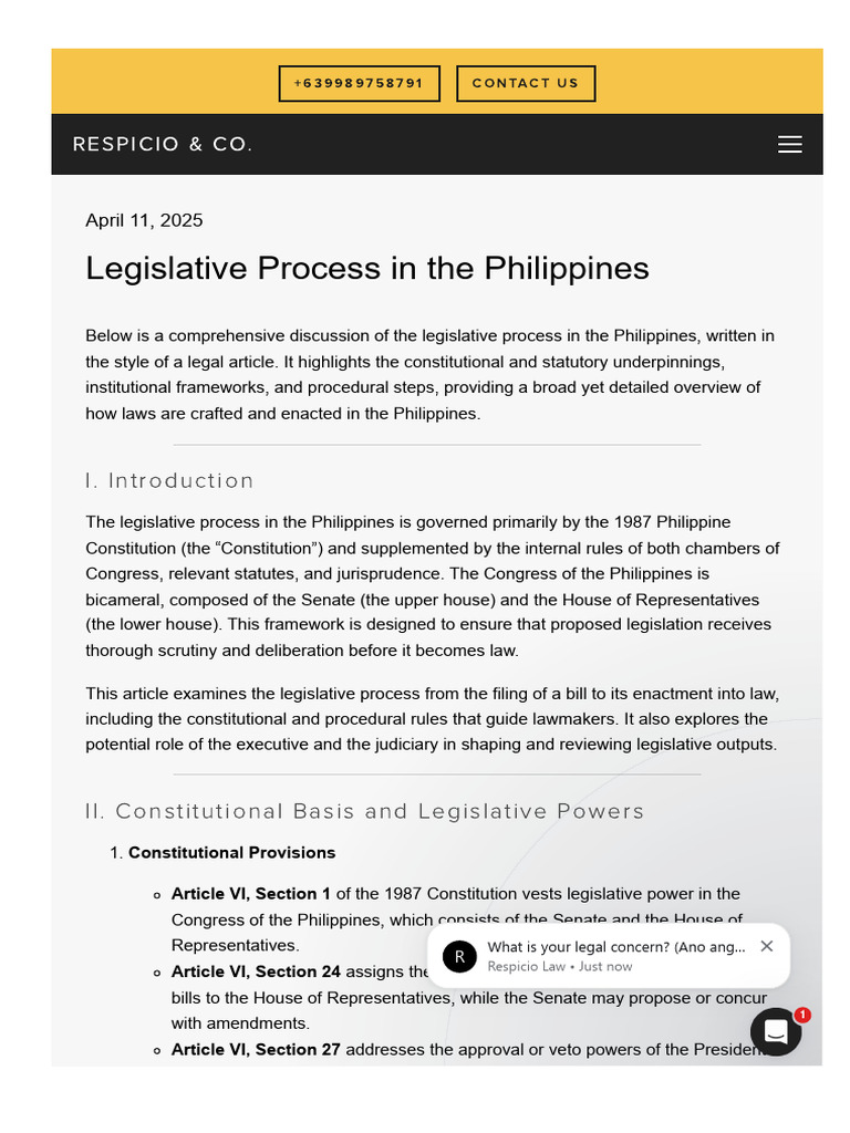 Philippine Legislative Process Explained | PDF | Bill (Law) | United ...