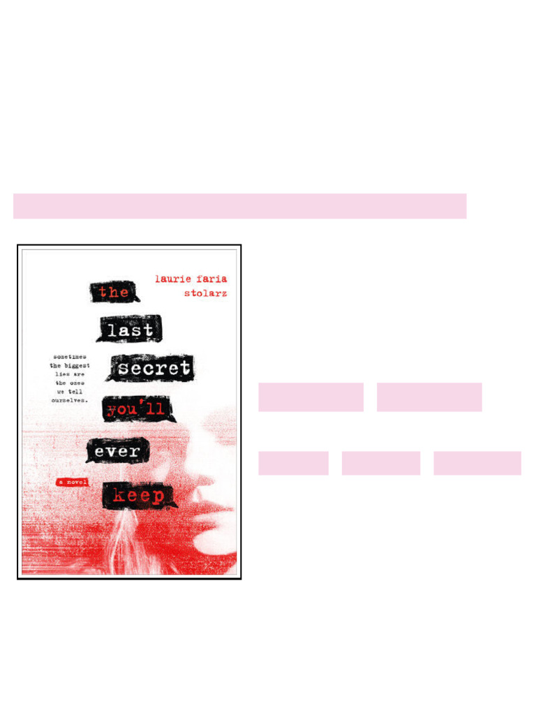 The Last Secret Youll Ever Keep Laurie Faria Stolarz ebook extended ...