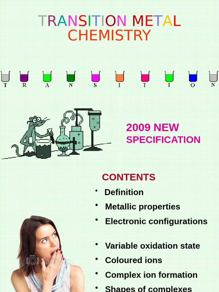 Transition Metal Chemistry Overview | PDF | Catalysis | Transition Metals