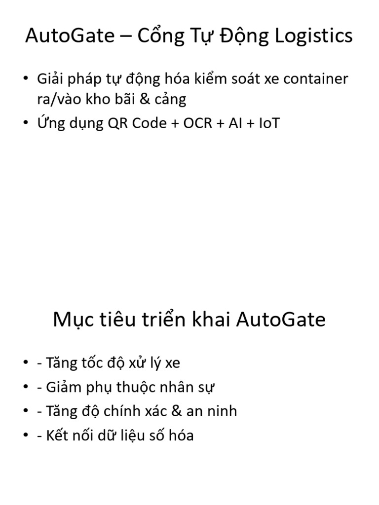 AutoGate_Logistics_Presentation | PDF