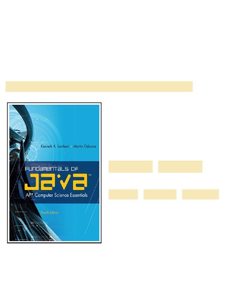 Test bank for Fundamentals of Java™: AP* Computer Science Essentials ...
