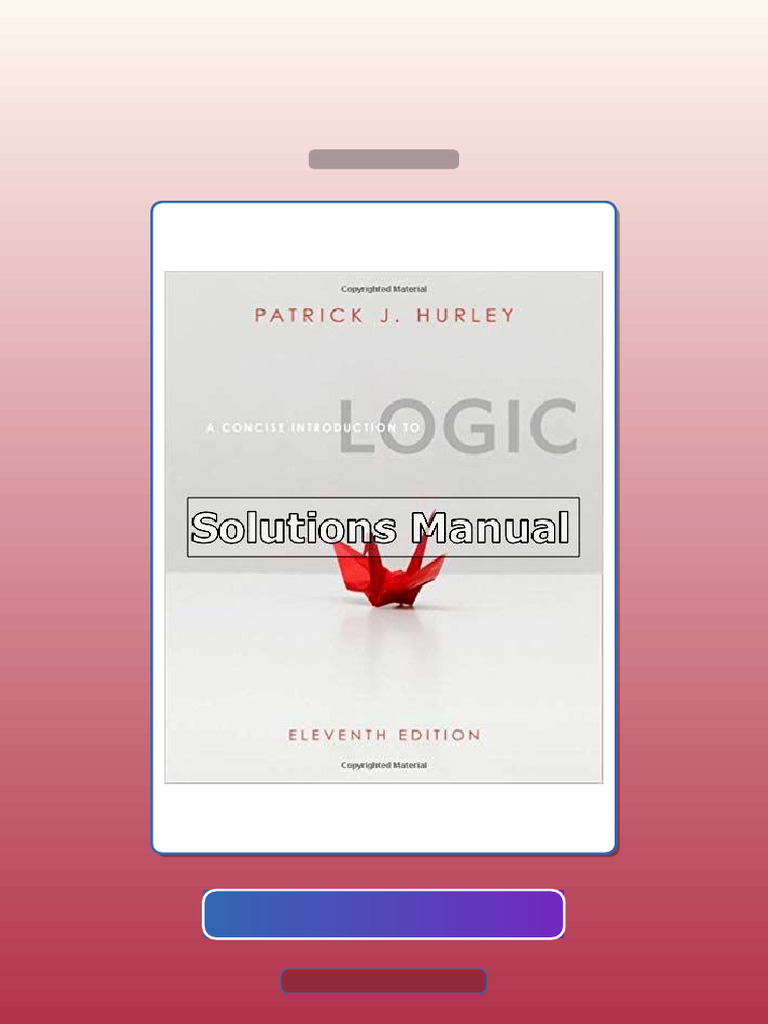 Test Bank for Concise Introduction to Logic 11th Edition Hurley | PDF ...