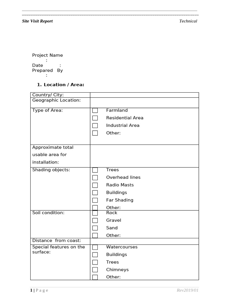 Site Visit Report for Technical Assessment | PDF | Power Inverter ...