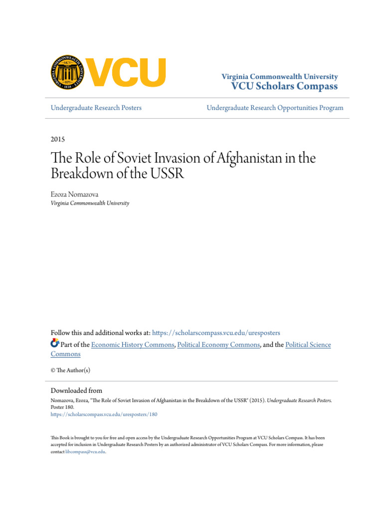 The Role of Soviet Invasion of Afghanistan in the Breakdown of Th | PDF ...