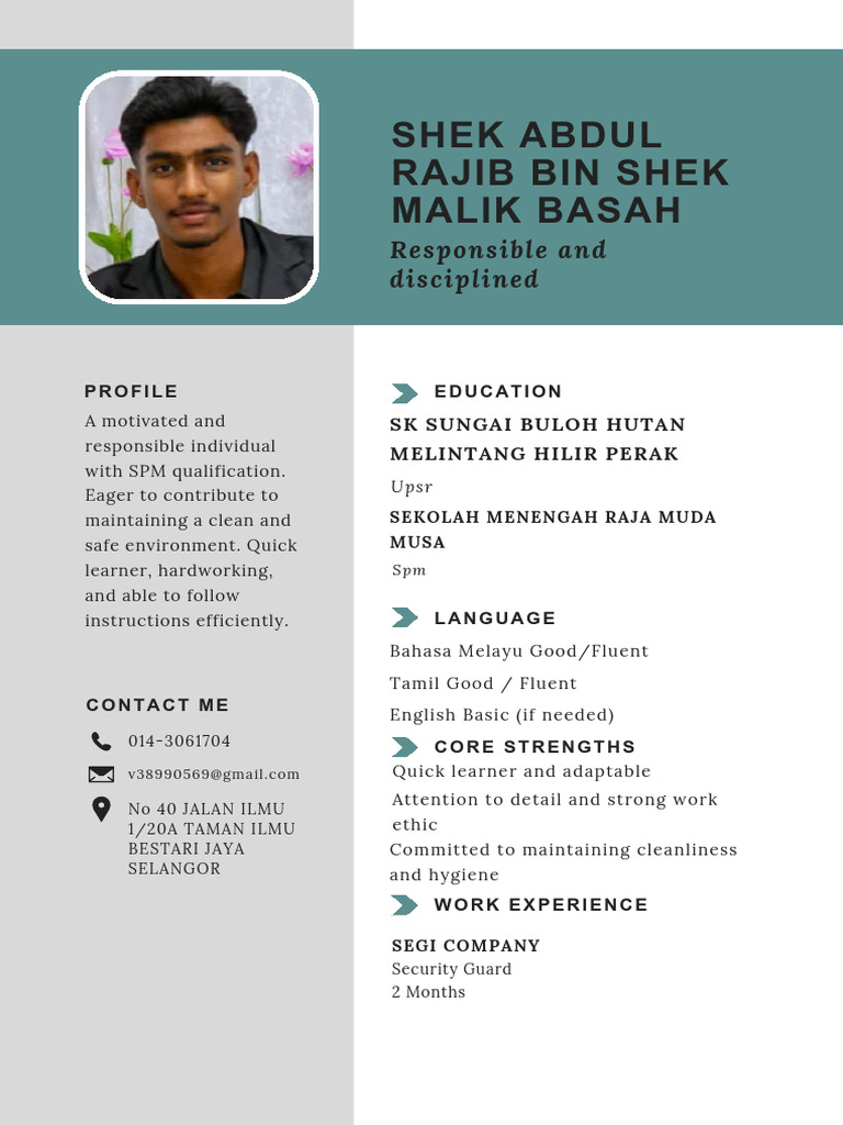 White and Green Simple Student CV Resume_20251128_150832_0000 | PDF