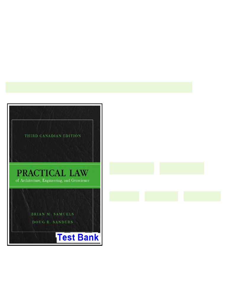 Practical Law of Architecture Engineering and Geoscience Canadian 3rd ...