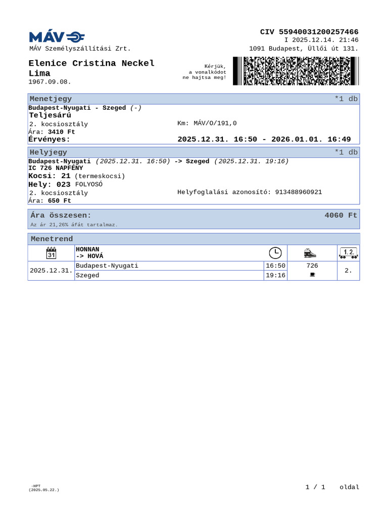 TICKET-Elenice Cristina Neckel Lima -55940031200257466 | PDF