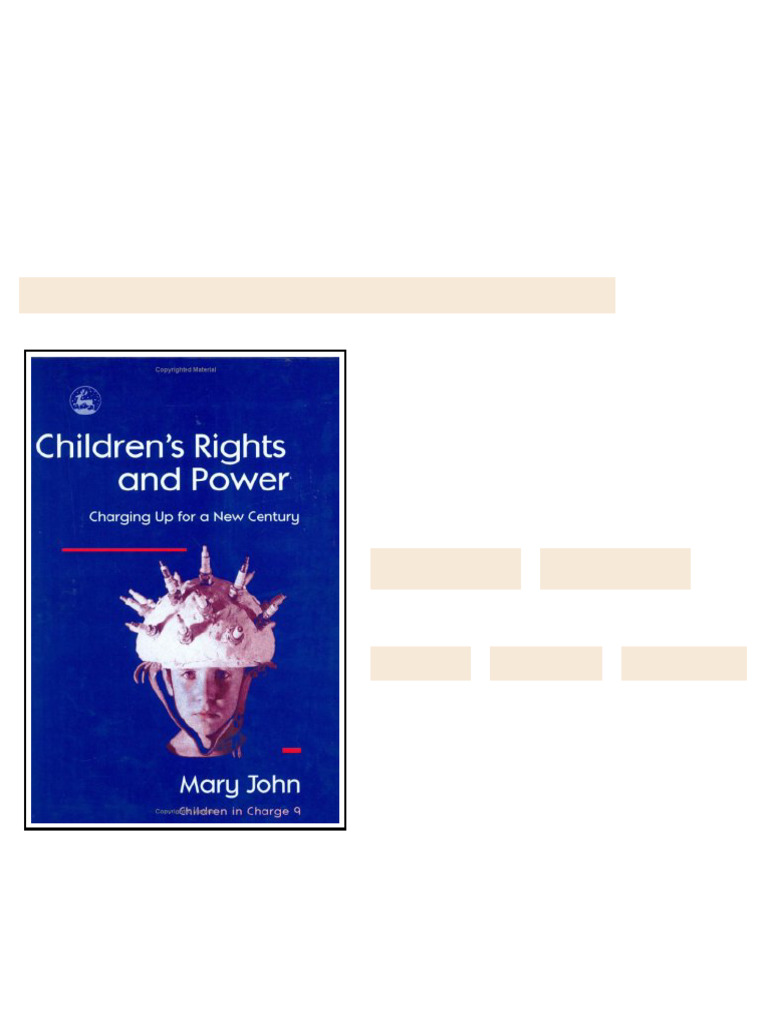 Children s Rights and Powers Charging Up for a New Century 1st Edition ...
