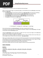 Beginner Typing Practice Sheet PDF | PDF