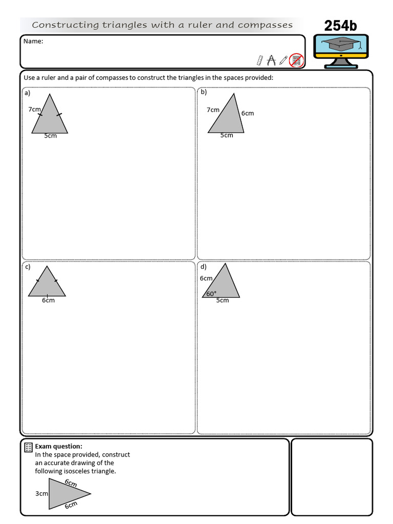 Isosceles Triangle Construction Guide | PDF