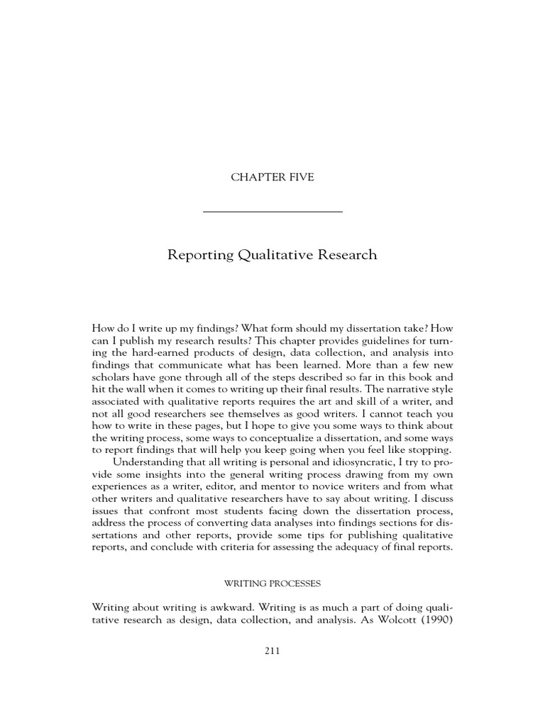 Materi Reporting Qualitative Research Group VI | PDF | Analysis ...