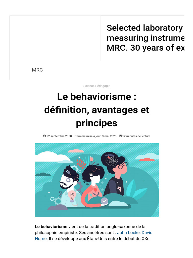 Le Behaviorisme - Définition, Avantages Et Principes | PDF ...