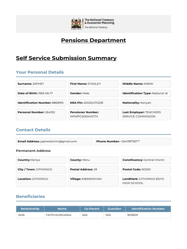 Pension Self Registration Submission (2) | PDF | Pension | Social Policy