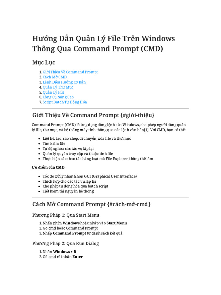 CMD File Management Guide | PDF
