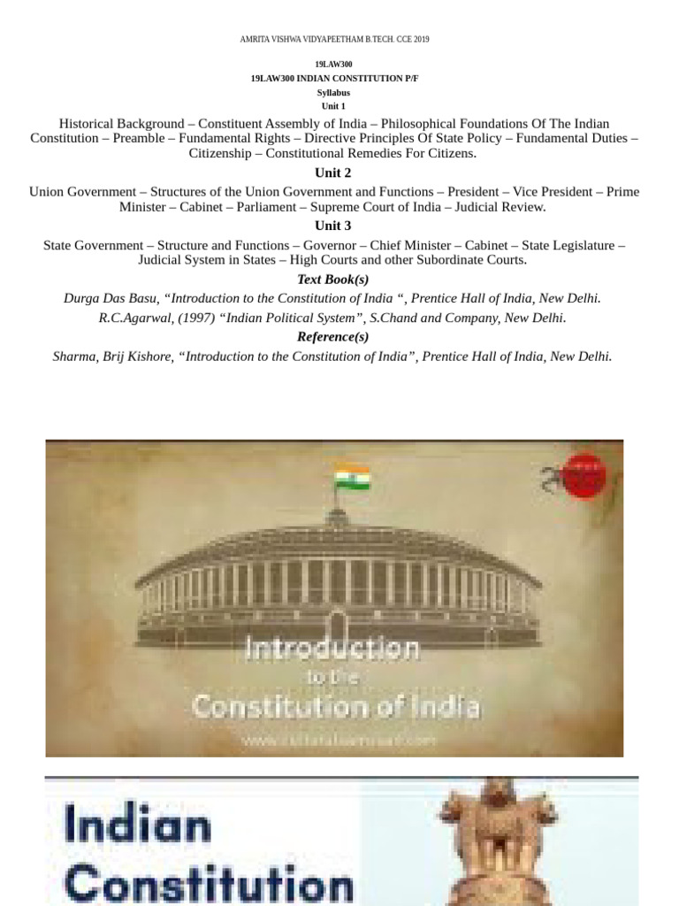 Indian Constitution Introduction (1) | PDF